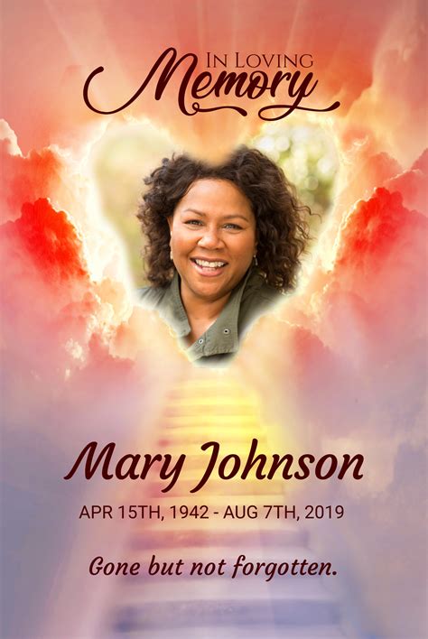 Memorial Poster 2136 Memorial Prints Memorial And Funeral Printing