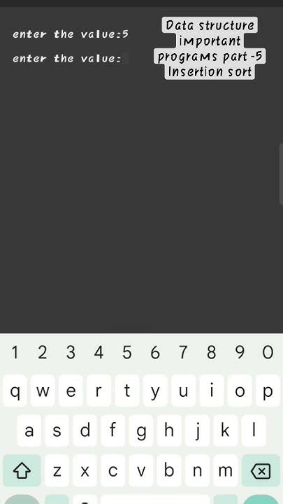 Insertion Sort Programdata Structurealgorithmsshorts Viral Coding