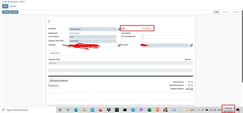 loan date is not reflecting correctly · issue 75 · cybroodoo openhrms