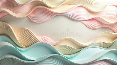 Abstract Pastel Wave Background Design Featuring Soft Curving Lines And Subtle Color Transitions