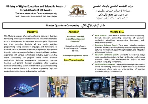 Thematic Network For Quantum Computing Computing Quantum Master