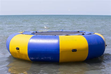 Sea Trampoline In The Form Of A Life Buoy Stock Image Image Of High