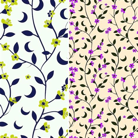 Premium Psd The Different Patterns Of Flowers And Leaves