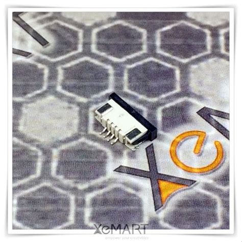 Jual FPC Connector 1mm Pitch ZIF Type 1 Mm 4P 4 Pin Bottom Contact SMD Untuk Touch Screen
