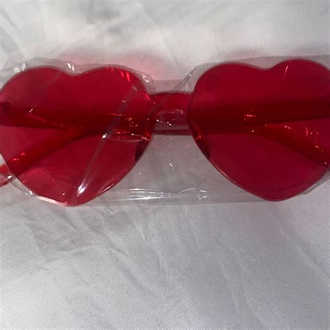 Redish Pink Heart Shaped Glasses Heart Shaped Glasses Pink Heart