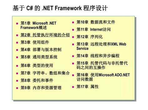 Ppt 基于 C 的 Net Framework 程序设计 Powerpoint Presentation Id4371388