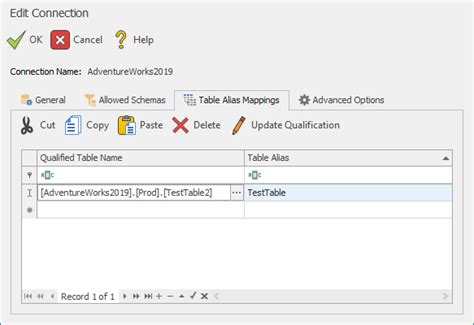 Table Alias Mappings