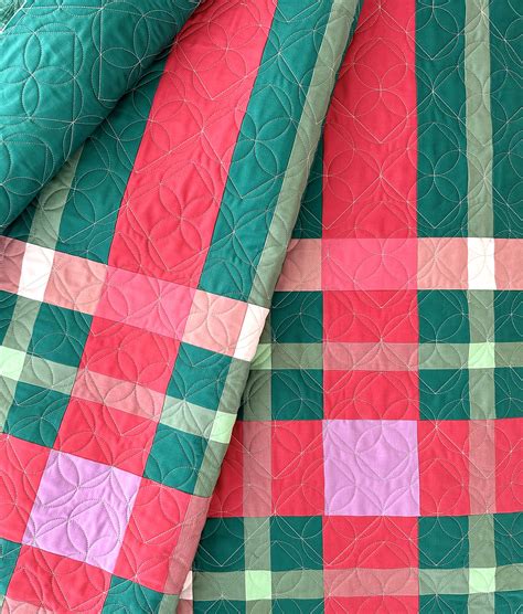 Upscale Plaid Modern Geometric Throw Quilt Kit Lo And Behold Stitchery