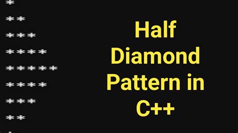 C Program Half Diamond Pattern Cpp Programming Patterns Questions