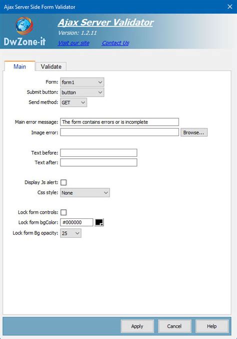 dwzone dreamweaver extensions ajax server validator for asp pages
