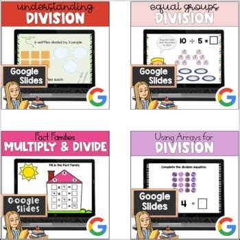 Division GOOGLE SLIDES Bundle - Digital Learning by Let's Talk Teaching