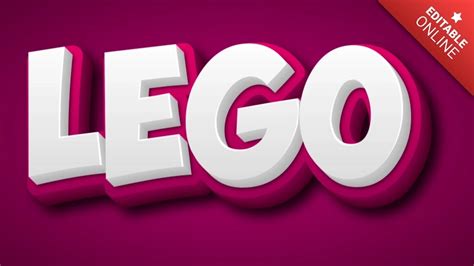 Lego Text Style Effects Generator