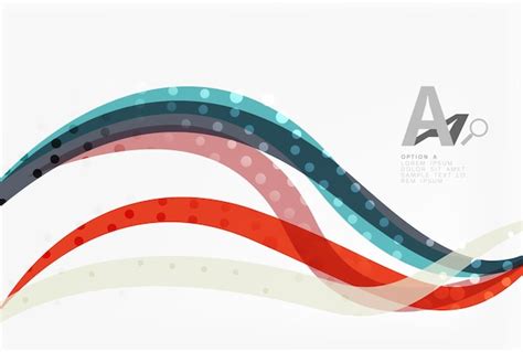Premium Vector Vector Dotted Curve Waves Abstract Background