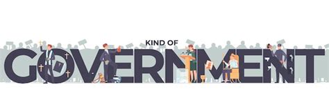 Conceito De Tipos De Governo Com Sistema Político E Símbolos De
