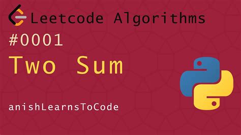 LeetCode Two Sum Python YouTube