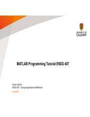 MATLAB Programming Tutorial Vectors Matrices Challenges Course Hero