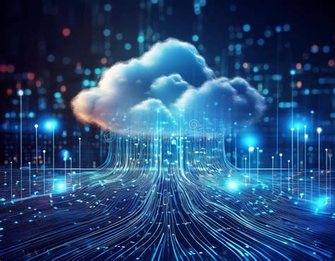 Close Up Depiction Of Cloud Computing Technologies Featuring Data Storage Network Connectivity