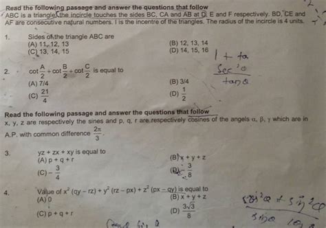 Read The Following Passage And Answer The Questions That Follow ABC Is