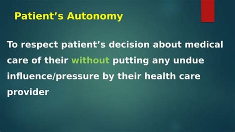 Bioethics Case Study On Autonomy And Decision Making In Medicine Pdf