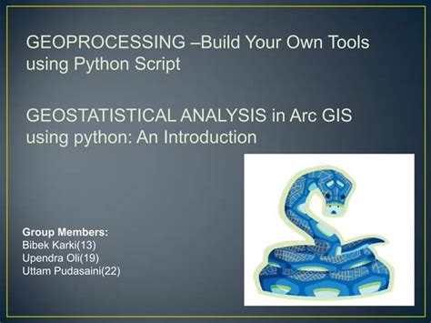 Geoprocessingbuilding Your Own Tool And Geostatistical Analysisan