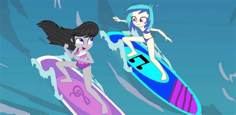 Vinyl Scratch And Octavia Melody Surfing Together By Zodiacranger3 On