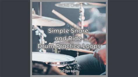 130 Bpm Simple Snare And Ride Drum Beat In 44 Youtube