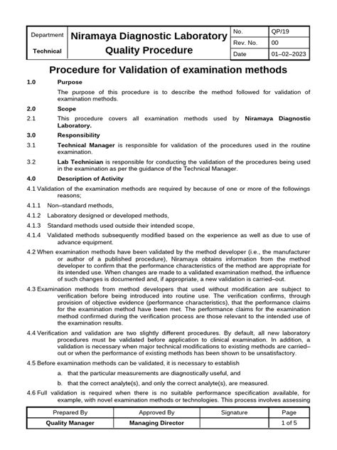 Qp19validation Of Examination Method Pdf Accuracy And Precision