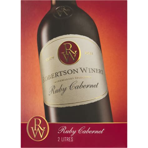 Robertson Winery Ruby Cabernet Red Wine Box 2l Cabernet Sauvignon