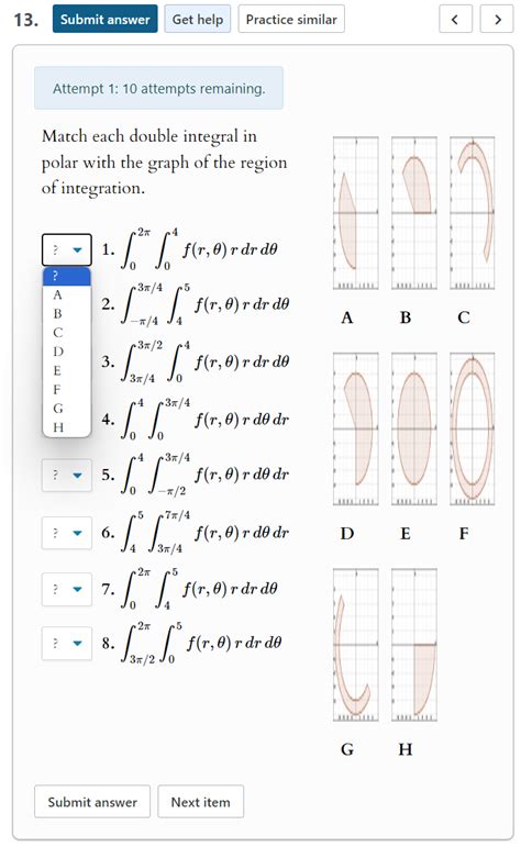 Solved Attempt 1 10 Attempts Remaining Match Each Double Chegg Com