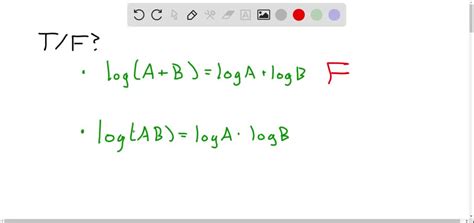 solved true or false a log a b is the same as loga logb b loga b