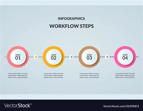 Infographic Template Of Step Or Workflow Diagram Vector Image