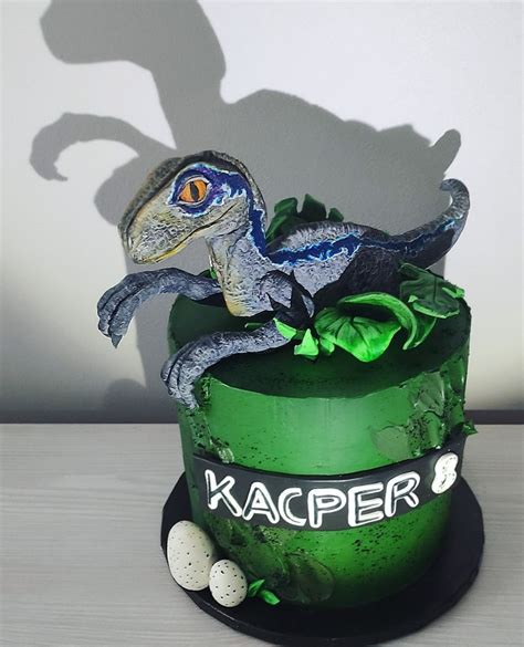 Blue Jurassic World Cake At Poppy Bleasdale Blog