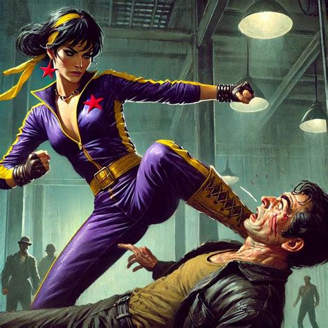 Mod Diana Prince Karate Kicking The Bad Guys By Wbatson99 On Deviantart