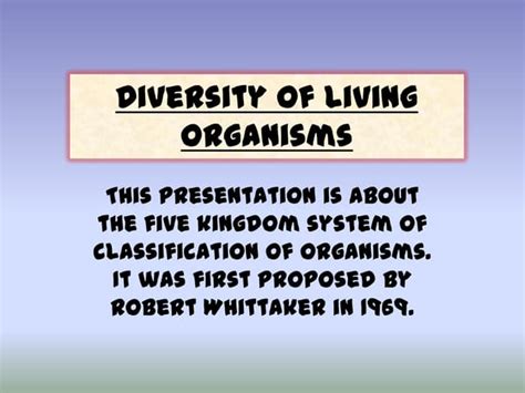 Five Kingdom Classification Ppt Biological Sciences Science