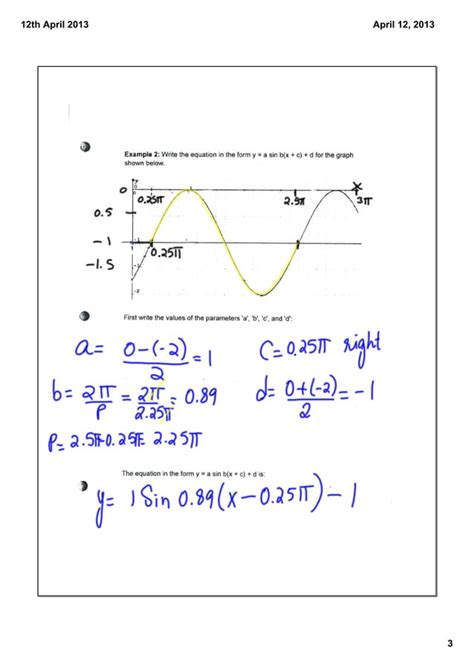Lesson 5 Sinusoidal Functions 12th April 2013 Pdf