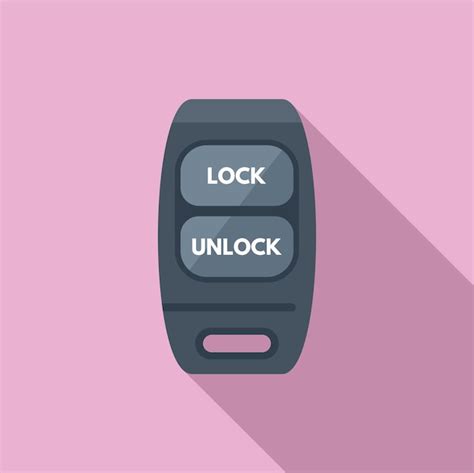Premium Vector Vehicle Lock Key Icon Flat Vector Smart Button Service Unlock