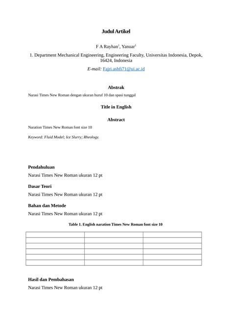 Pdf Template Naskah Ringkas Ui Docx Format