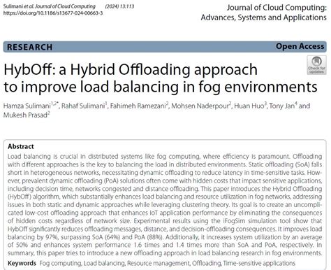 Dr Hamza Sulimani On Linkedin Research Fogcomputing