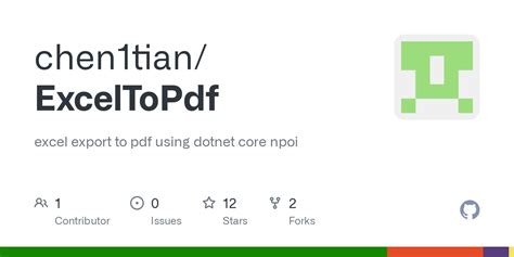 github chen1tian exceltopdf excel export to pdf using dotnet core npoi