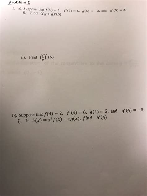 Solved Problem I A Suppose That F 5 1 F 5 6 G 5 3