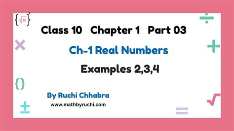Class 10 Chapter 1 Examples 2 To 4 Cbse Math Real Numbershcf And Lcm Of Polynomialsruchi