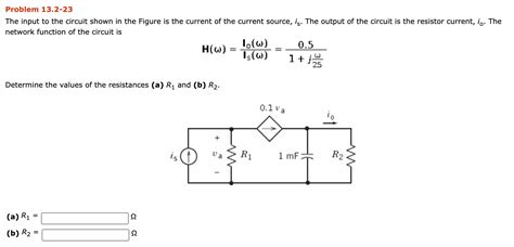 solved problem 13 2 23 the input to the circuit shown in the