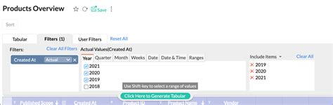 Creating A Tabular View Advanced Analytics Help
