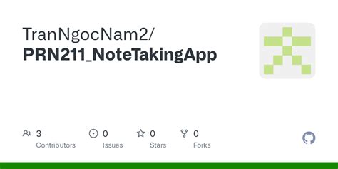 Github Tranngocnam2 Prn211 Notetakingapp