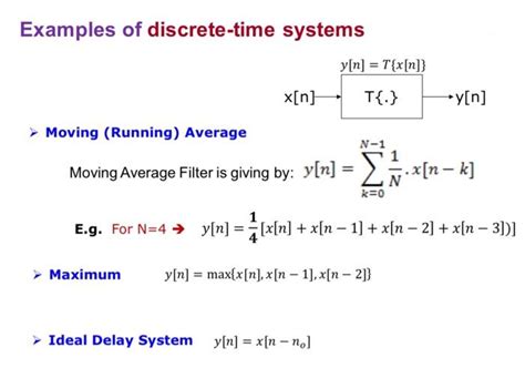 Solved Examples Of Discrete Time Systems Moving Running