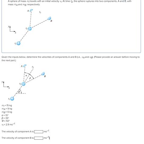 Solved A Sphere Of Mass M {i} Travels With An
