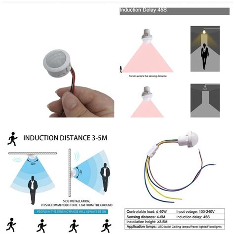 Led Pir Human Body Infrared Detector Ir Infrared Motion Sensor Light