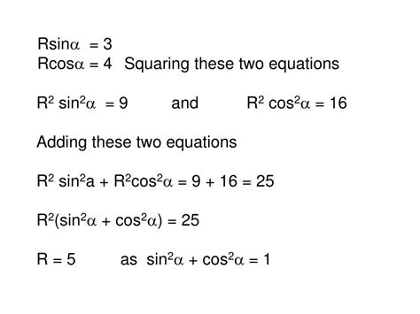 ppt expressing asinx bcosx in the forms rsin x ± a or rcos x ± a