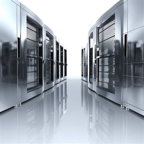 Premium AI Image Ai Generated Illustration Data Center Rows Of Servers And White Floor