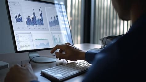 Premium Photo Businessman Using A Computer To Analyse Big Data